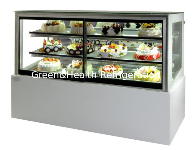 supermarket Fan Cooling System Cake Display Freezer For Pastry Dessert
