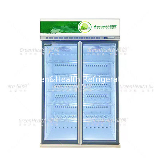 2~8 Degree Low-e defogging glass door upright beverage inverter chiller