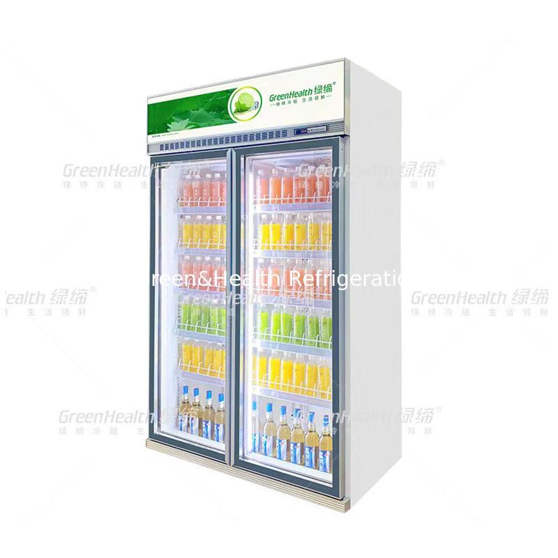 Glass Door Display Refrigerator Showcase with Digital Temperature ...