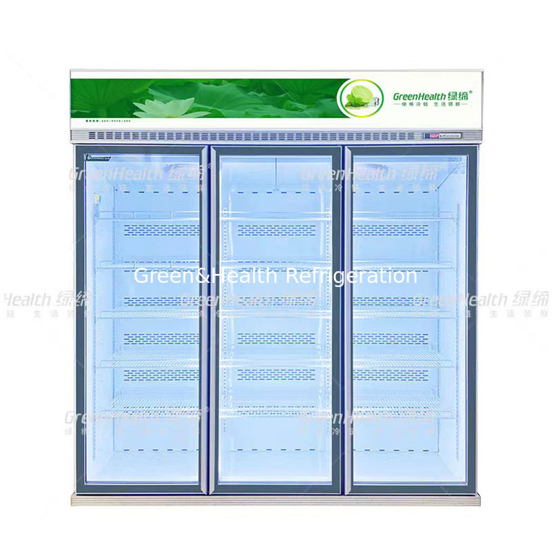 Glass Door Display Refrigerator Showcase with Digital Temperature ...