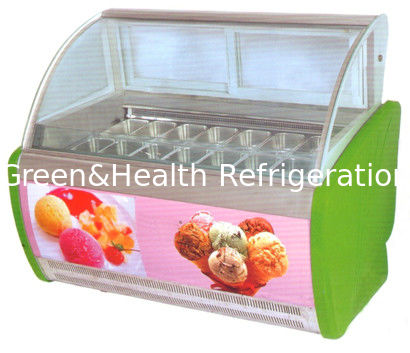 Electric Ice Cream Display Counters Freezer Luxury Gelato Display Freezer