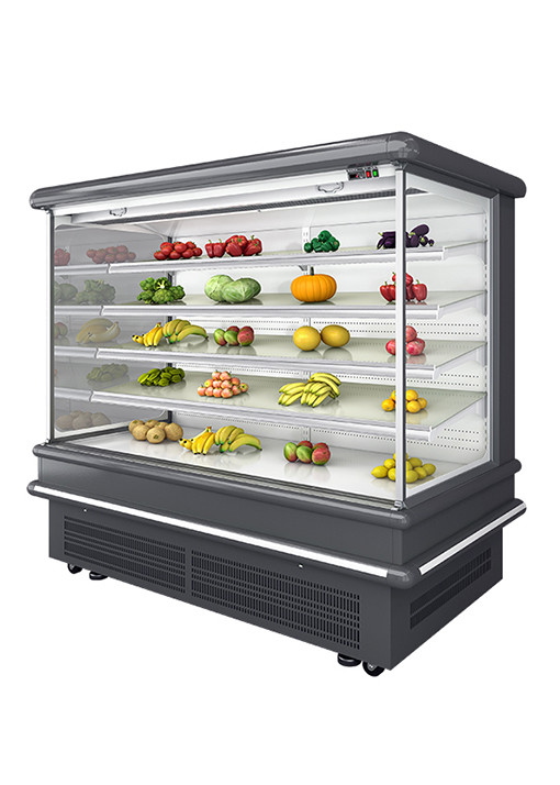 Commercial Supermarket Refrigeration Upright Open Chiller Plug In System