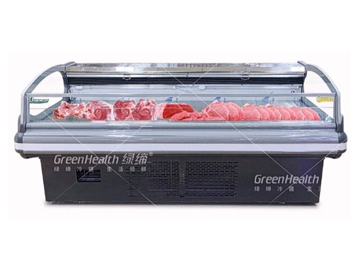 Meat Display Chiller / Freezer Beef Fish Seafood Supermarket Showcase