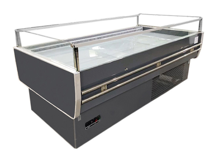 Island Open Style Fruit Refrigerated Chiller Used In Supermarket