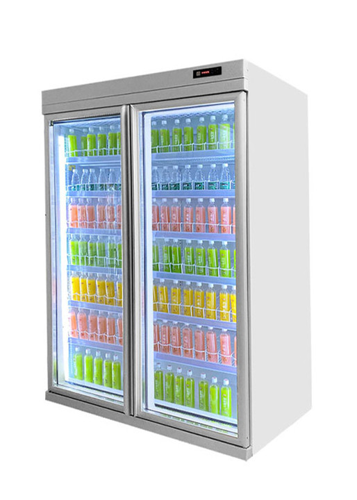 Deluxe Split Vertical Supermarket Refrigerating Display Cabinet Fridge ...