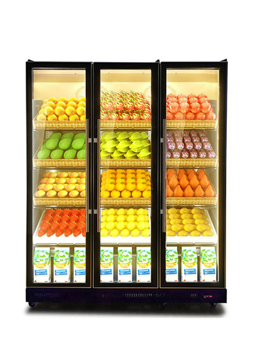 Deluxe Appearance Fresh Keeping Fruit Vegetable Cold Drink Display Chiller