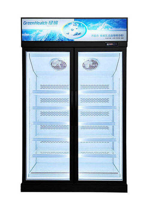 1500L Commercial Ice Cream Display Refrigerator Glass Door Freezer For ...