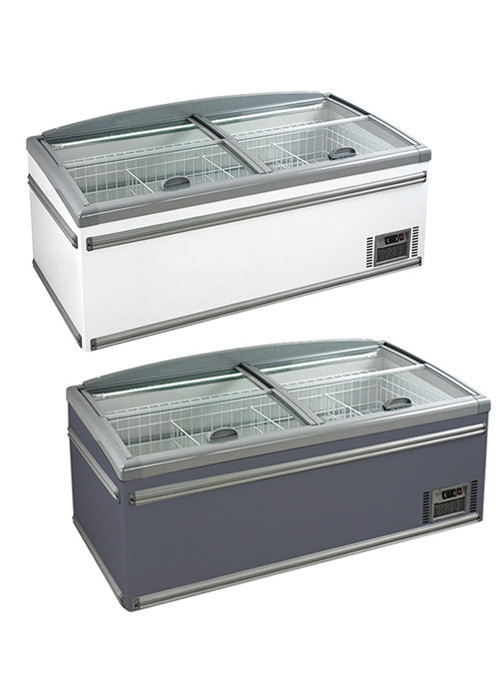 Sliding Door R134a Island Freezer Refrigerator Counter Display Case