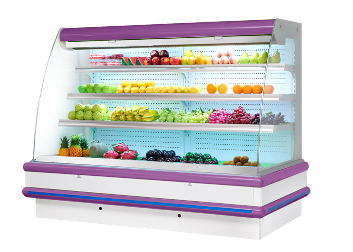 Defrost Free Multideck Open Chiller Vegetable Fruit Grab And Go Display ...
