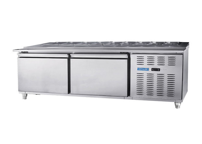 201 Stainless Steel Kitchen Fridge Commercial Saladbar Preparation ...