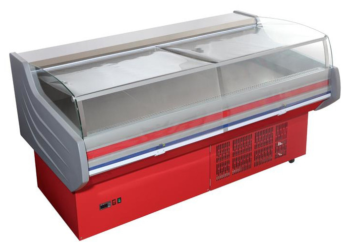 2.5M Seafood Chiller Freezer Meat Display Freezer Supermarket Meat ...