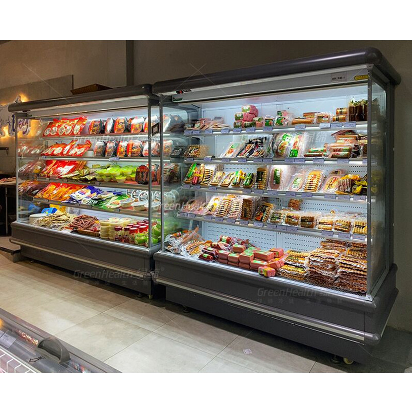 Commercial Refrigeration Air Ventilation Open Display Fridge For Retail ...