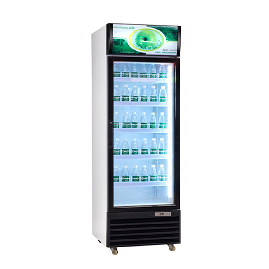 Single Door Supermarket Glass Beverage Chiller Cooler With Air Direct ...