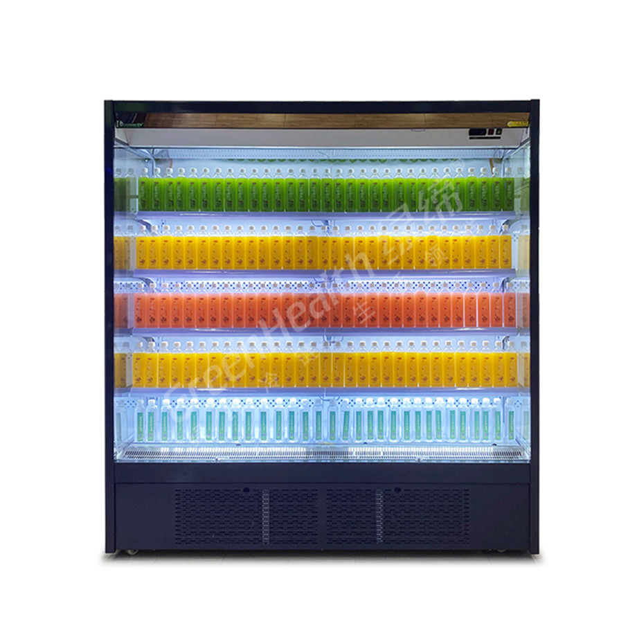 Open Door Commercial Food Grade Multideck Open Chiller With Led Lighting