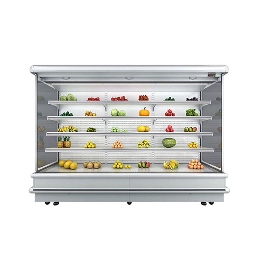 Single Temperature 220V Multideck Open Chiller For Vegetable Fruit