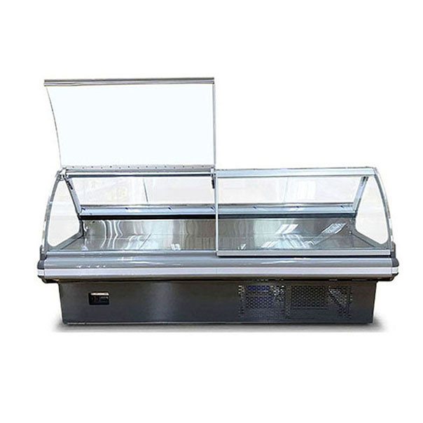 Meat Shop/Supermarket/Flip Top Glass Stainless Steel Fresh Meat Storage ...