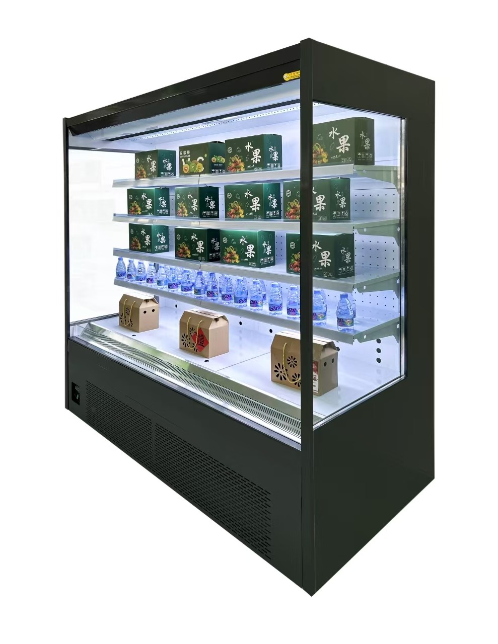 Commercial Open Chiller Showcase Plug-In Type Multideck Display Chiller ...