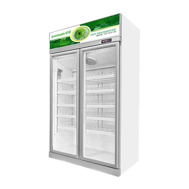 Commercial Supermarket / Store Two Glass Doors Economy Refrigerator ...