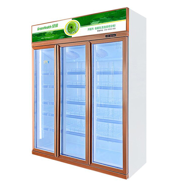 Three Glass Door Economy Beverage Refrigerated Storage Display ...
