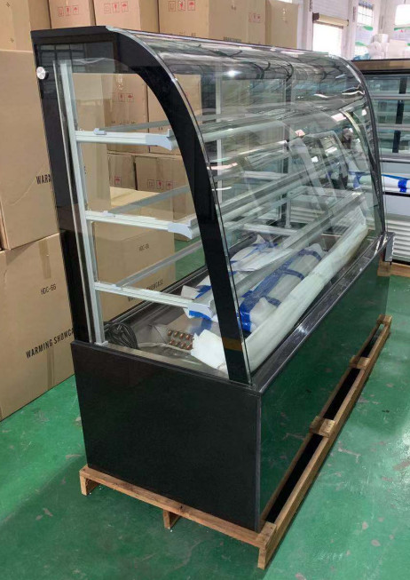 Single Arc Cake Display Freezer 3 Layers Shelf Inside / Bakery Cooling ...