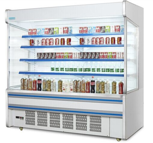 Self-service open front air cooling multideck refrigerator upright ...