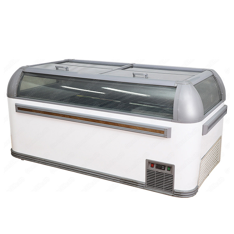 Painting Steel LED Lighting R134a Commercial Deep Freezer