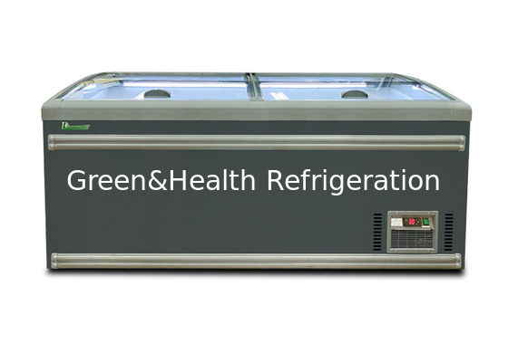 Large Commercial Luxury Chest Deep Freezer Curve Glass Sliding Door ...
