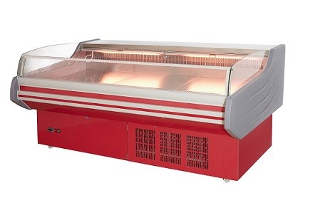 -2 ～ 8℃ Open Deli Display Refrigerator For Fresh Meat Seafood With ...