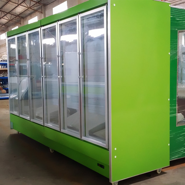 Commercial Multideck Open Chiller Supermarket Showcase With Glass Door
