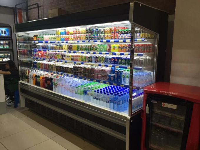 Commercial Multideck Open Chiller Supermarket Showcase With Glass Door