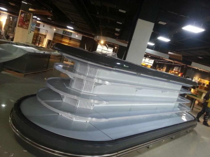 Supermarket Open Round Island Display Refrigerator With Fashion Design