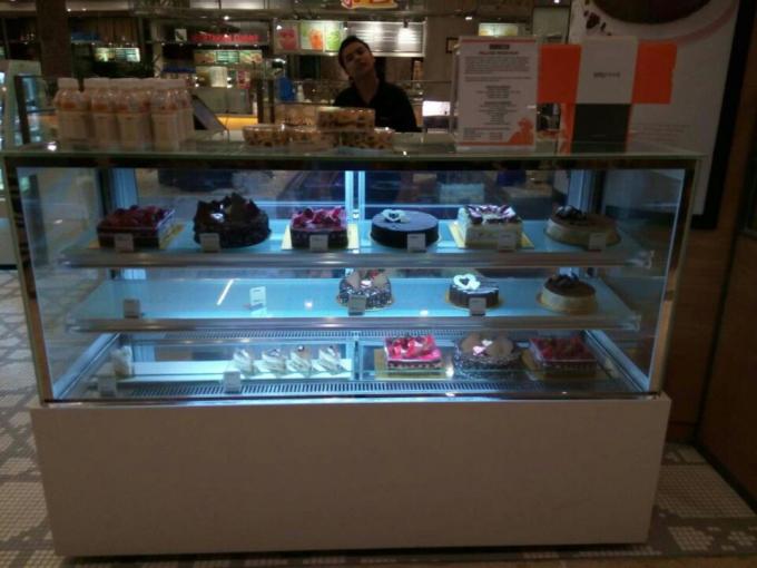 Pastry Dessert Cake Display Chiller With Back Sliding Door Air Cooling ...